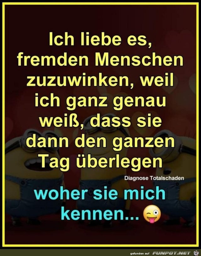 lustiger Spruch: 'Ich liebe es'